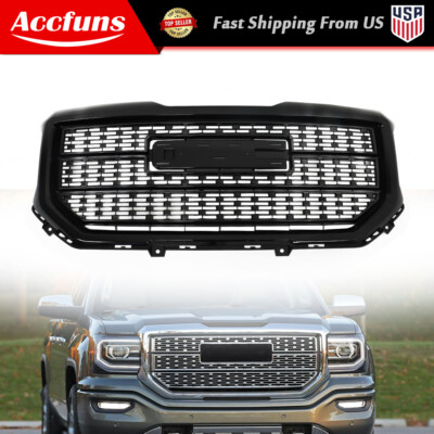 NEW Front Bumper Grille Mesh Grill For 2016 2017 2018 GMC Sierra 1500 ...