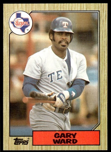 1987 Topps Baseball Card Gary Ward Texas Rangers #762 | eBay
