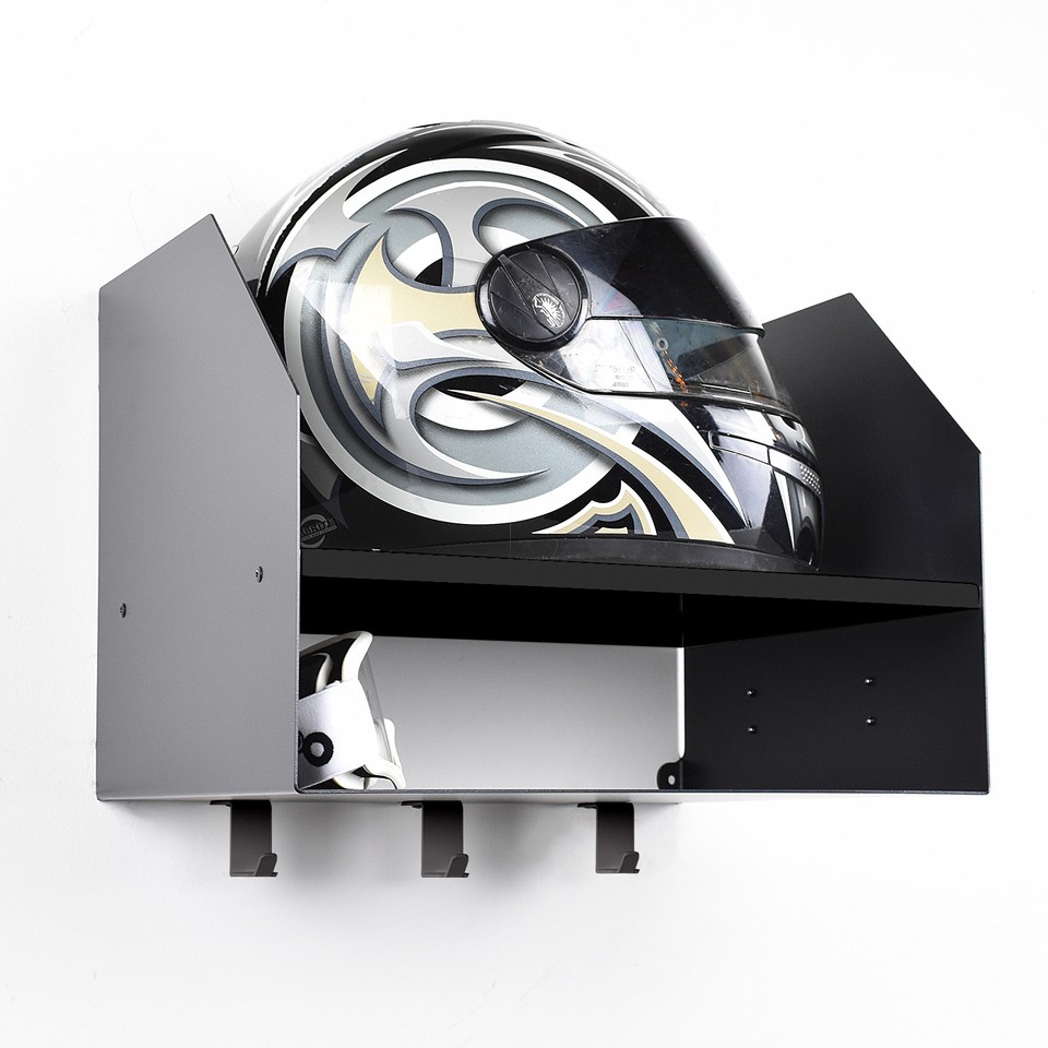 Motorcycle Helmet Clothing Tidy Wall Mounted Motocross Shelf Rack ...