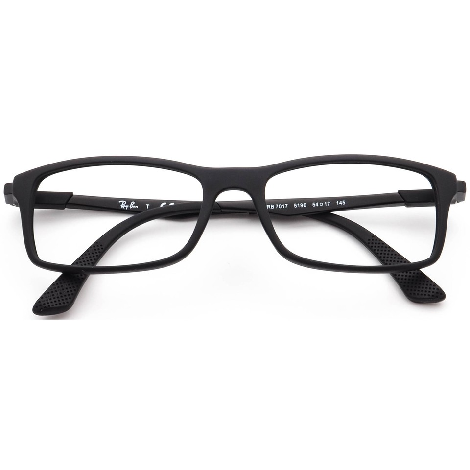 Ray-Ban Eyeglasses RB 7017 5196 Black Rectangular Frame 54[]17 145 | eBay