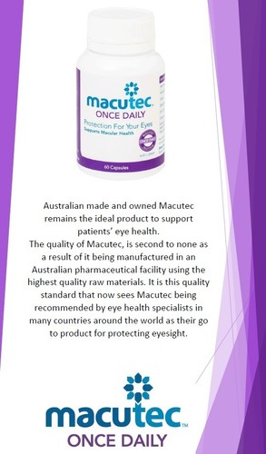 Macutec Once Daily 120 capsules Protection for your eyes Supports ...