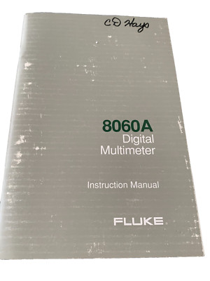 FLUKE 8060A Digital Multimeter Instruction Manual | eBay
