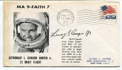 1963 MA 9-Faith 7 Astronaut Gordon Cooper Cape Canaveral SIGNED ? SPACE ...