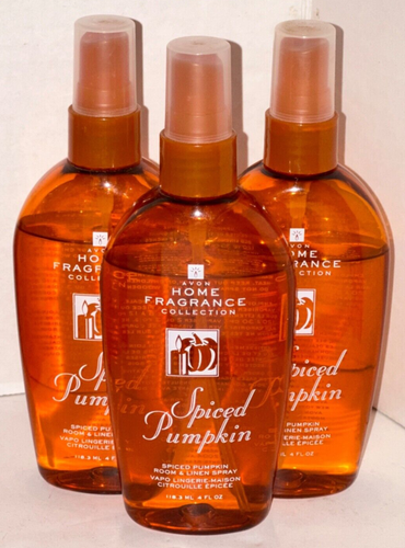 3 NEW Avon Home Fragrance Collection Spiced Pumpkin Room & Linen Spray ...