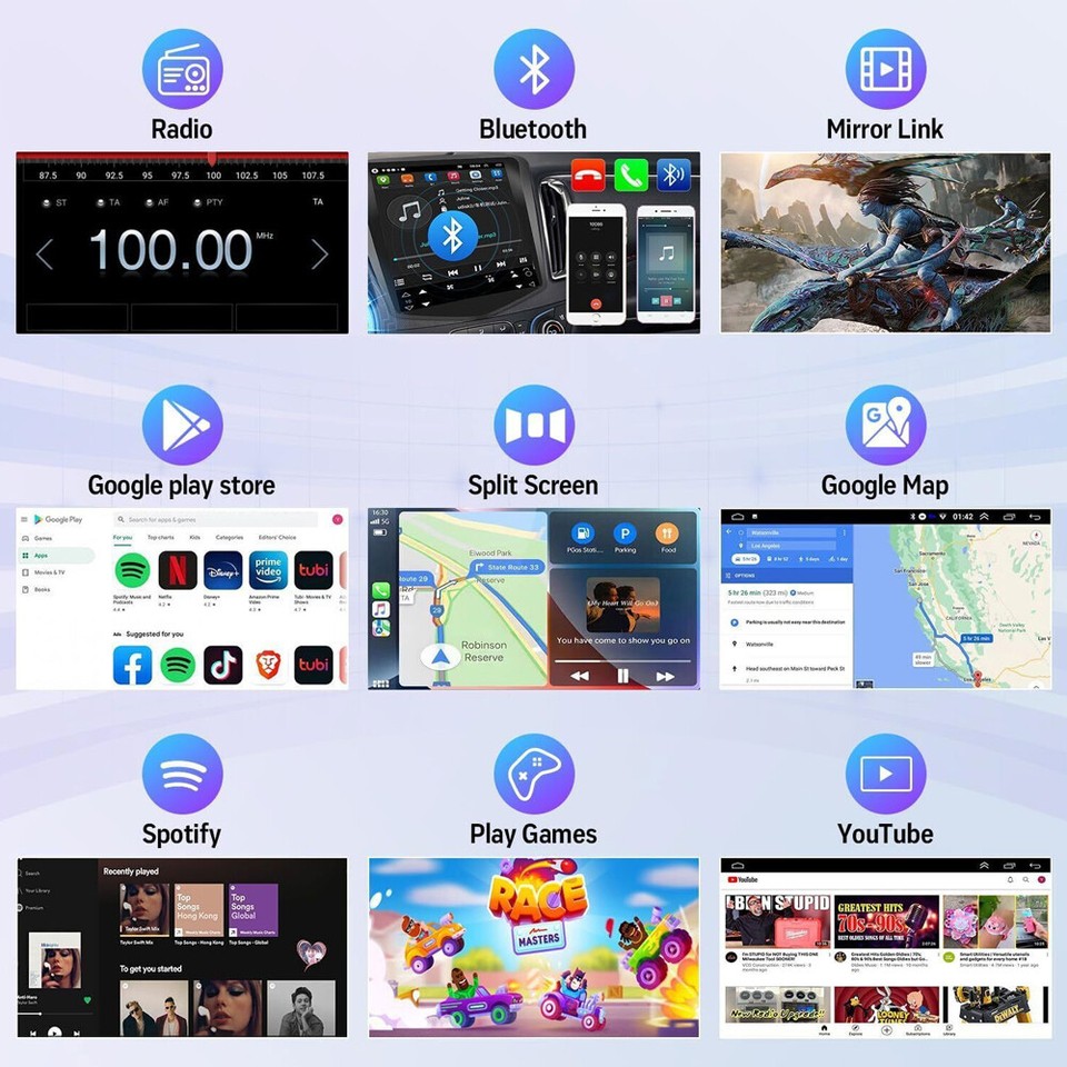 4+64GB Carplay For Honda Element 2003-2006 Android 14 Car Stereo Radio ...