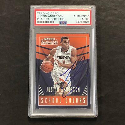 2015-16 Panini Contenders Draft Picks #22 Justin Anderson Signed Card ...