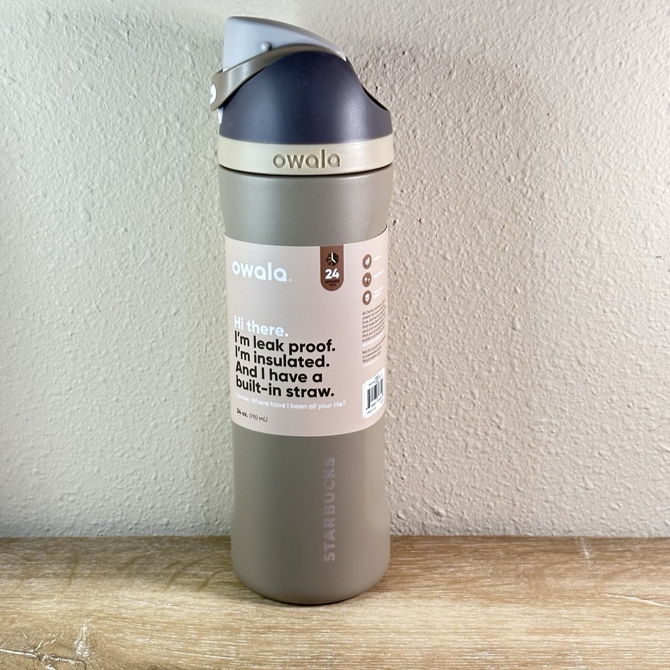 New Starbucks Owala 2025 Limited Gray Stainless Steel 24oz Bottle ...