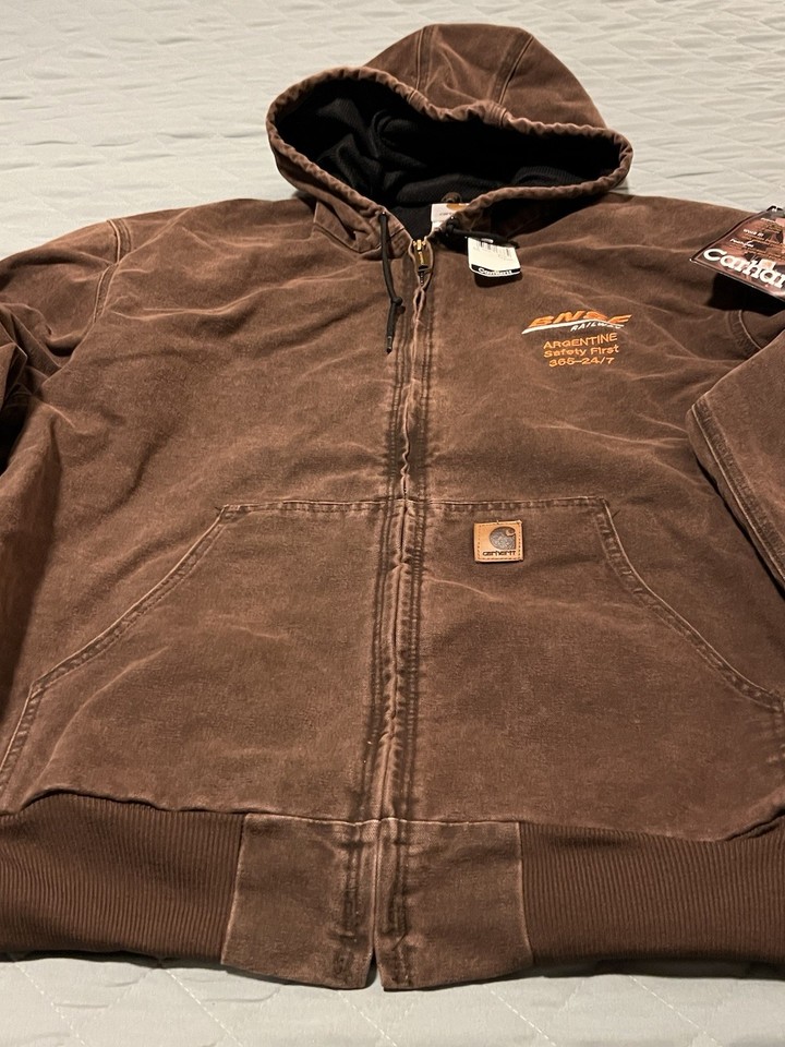 🟧🟧🟧 VINTAGE CARHARTT SANDSTONE JACKET J25 CHT BNSF RAILWAY NWT 🔥 MEN’S ...
