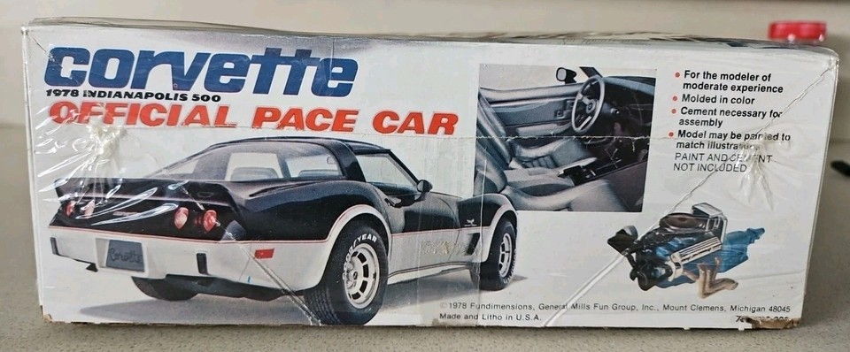 MPC 1978 INDY PACE CAR CORVETTE NoS Kit NEW OPEN BOX | eBay