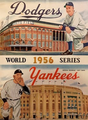18"x24" 1956 World Series Program Cover Yankees Dodgers Poster Print | eBay