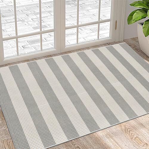 Outdoor Patio Rug 3x5, Washable Woven Kitchen Rug, Indoor Outdoor 3'x5 ...