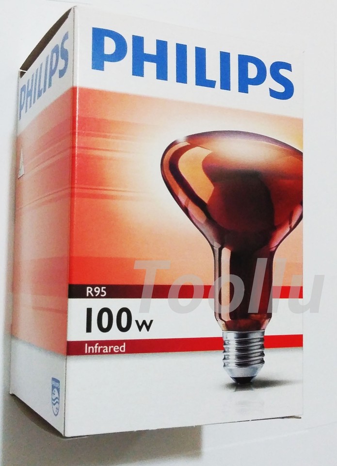 [220V / 230V] Philips Infrared Heat Light E27 LAMP BULB 100W 150W 250W ...