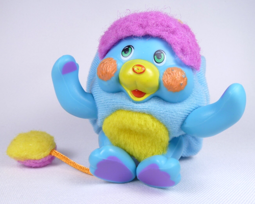 Vtg 1986 Mini Popples 3" Pocket PC "Pretty Cool" Blue Plush | eBay