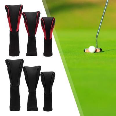 3Pcs Golf Wood Headcovers Thick Golf Shaft Protector Golf Club Head ...