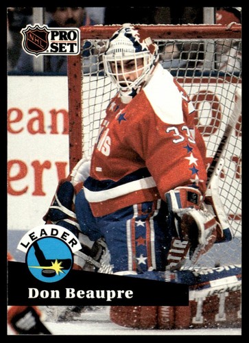 1991-92 Pro Set #601 Don Beaupre Washington Capitals | eBay