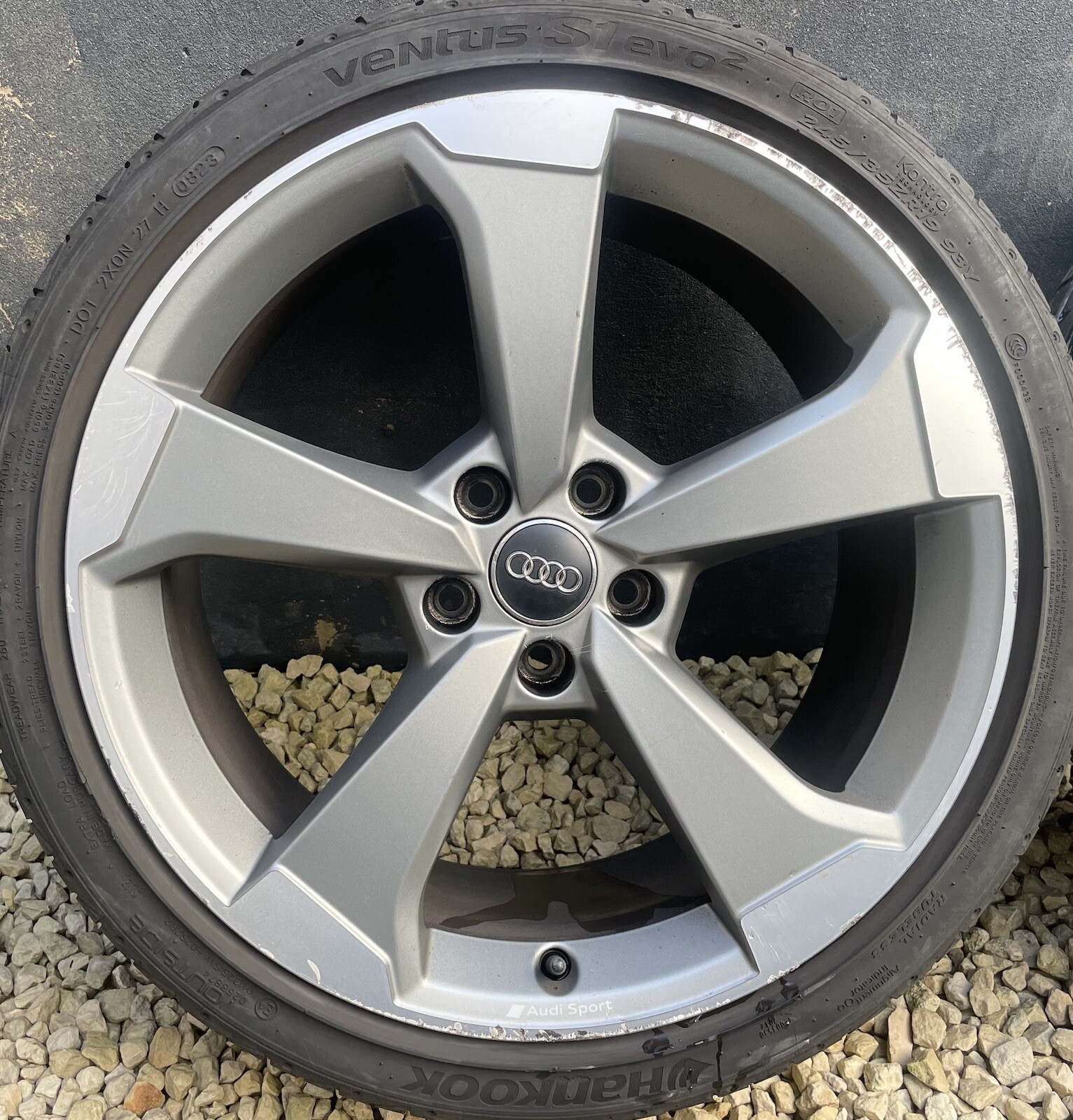 4x19” GENUINE AUDI A4 S4 A5 S5 B9 8W ROTOR DIAMOND CUT ALLOY WHEEL ...