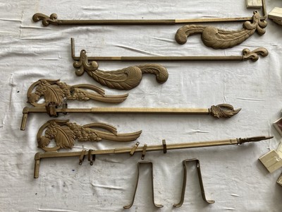Antique Victorian Swing Arm Curtain Rod Set – Ornate Aesthetic Brass | eBay