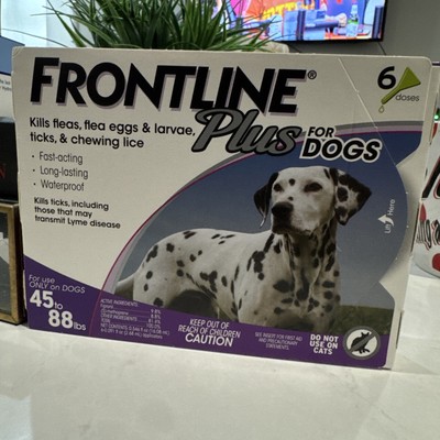 NEW Frontline Plus Large Dogs 45 to 88 lbs 3 Dose EPA Approved /Sealed ...