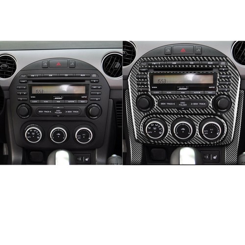 4Pcs Carbon Fiber Interior Central Console Cover Trim For Mazda MX-5 ...