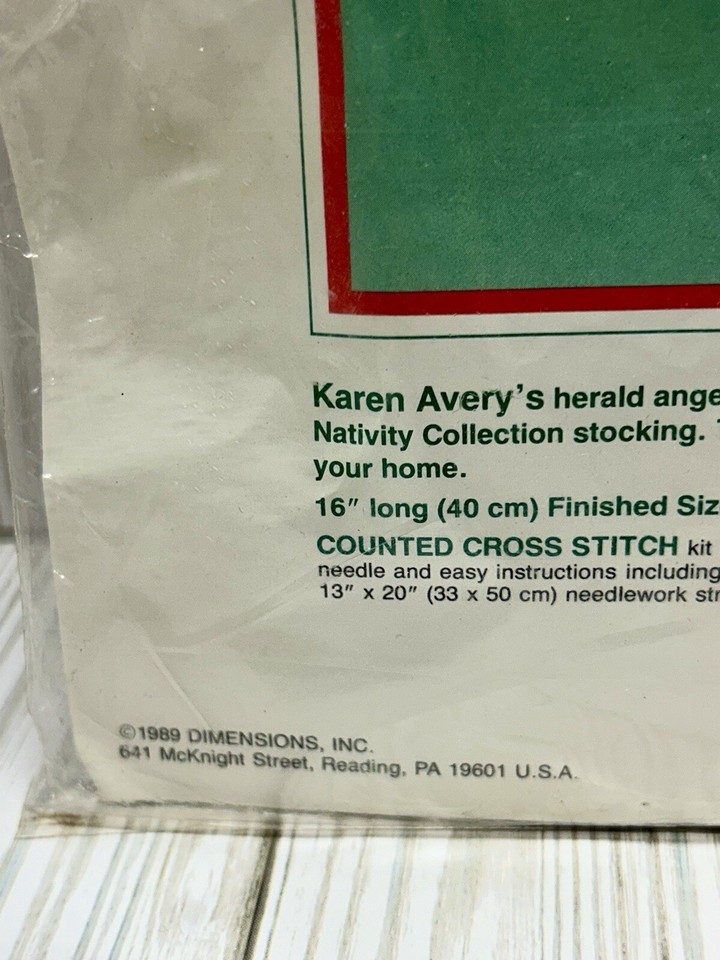 Dimensions Littlest Angel Stocking Cross Stitch Kit 16" 8397 Nativity ...
