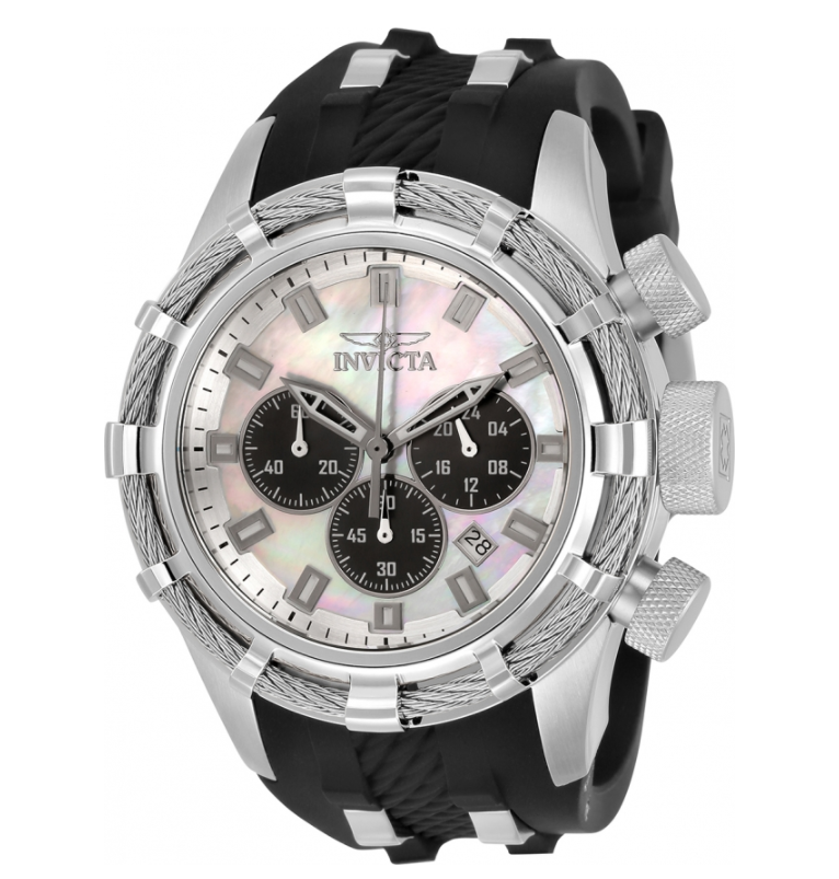 Invicta Bolt Sport Men's 50mm Mother of Pearl Panda Dial Chronograph ...