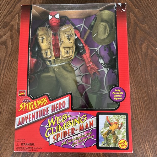 Spider-Man Adventure Hero Safari 10" Web Climbing Figure Toy Biz Item ...