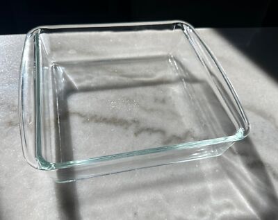 Vintage Pyrex 222 Casserole Baking Dish Clear Glass 8inch w/ Handles | eBay