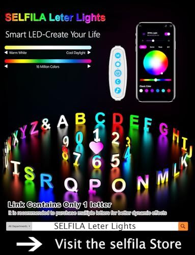 Neon Sign Custom Splicing Letters - Gifts Name Smart RGB Rainbow Letter ...