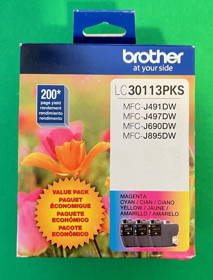 Genuine Brother LC-3011 Color Ink Cartridge-For MFC-J491 J497 J690DW ...