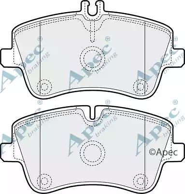 PAD1166 Apec Plaquette de Frein Avant Set Remplacement 0034202520 ...