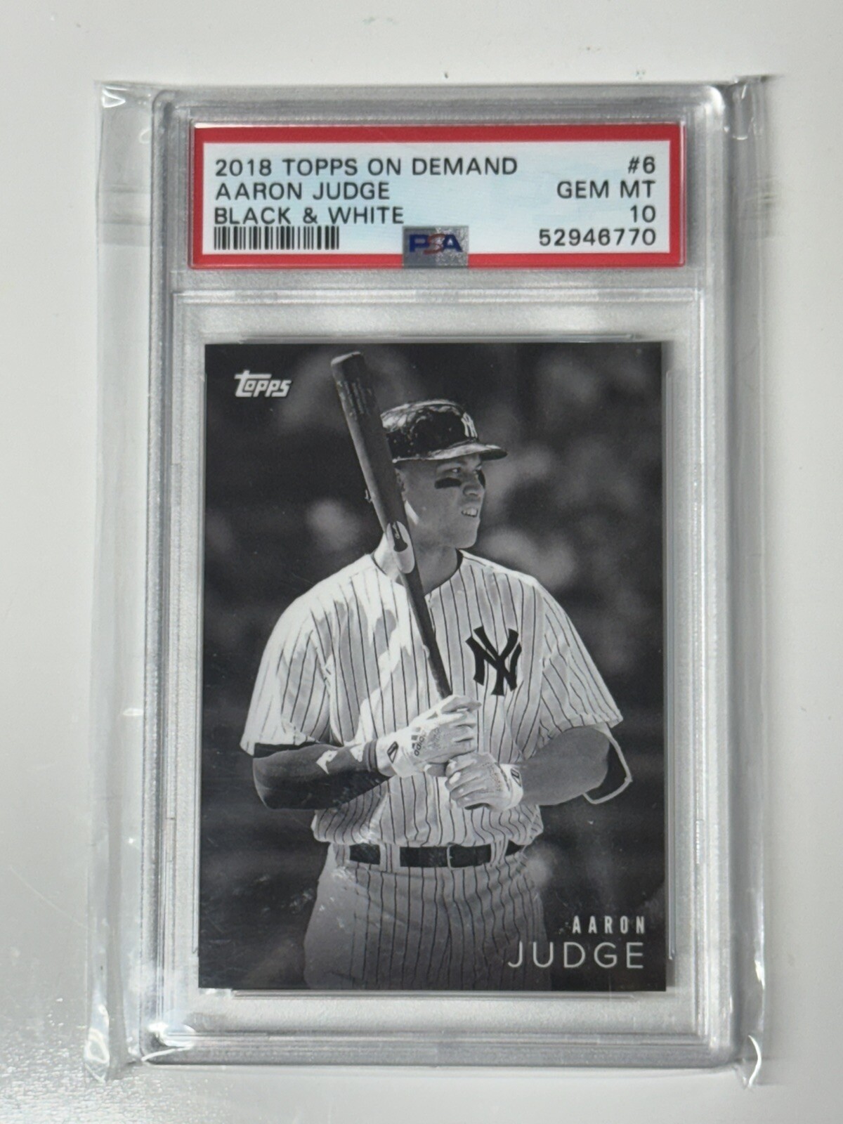 2018 Topps On Demand #6 Aaron Judge Black & White PSA 10 GEM MINT NY ...