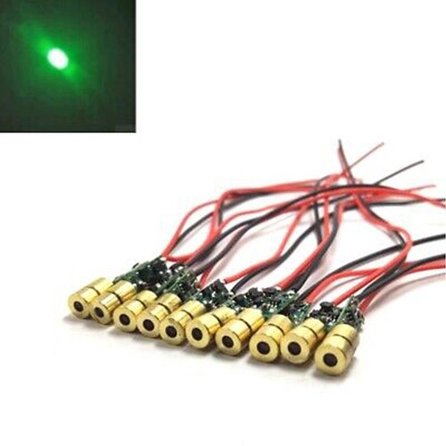 10pcs 515nm 5mw 3.5V green dot mini Laser diode module 7mm x 11.5mm ...
