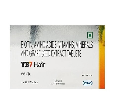 VB7 Hair (30 Tablets) with Biotin Minimize Hair fall, Reverse Greying ...