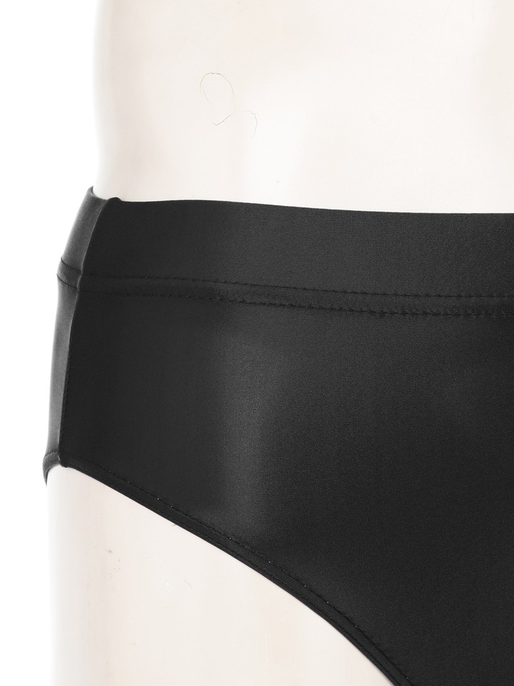 Men Shiny Oil Briefs Booty Shorts High Cut Thong Pouch Panties Bottoms ...