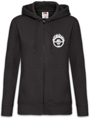 Skull Wheel Damen Zipper Hoodie Mad Main Force Patrol Max Sign Symbol ...