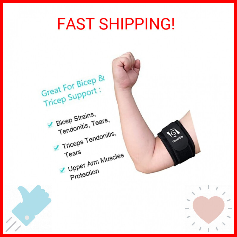 Bicep & Tricep Tendonitis Brace Compression Sleeve - Pain Relief for ...