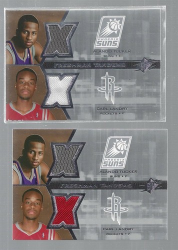 2 Alando Tucker-Carl Landry 2007-08 SPX Freshman Tandems Dual Jersey ...