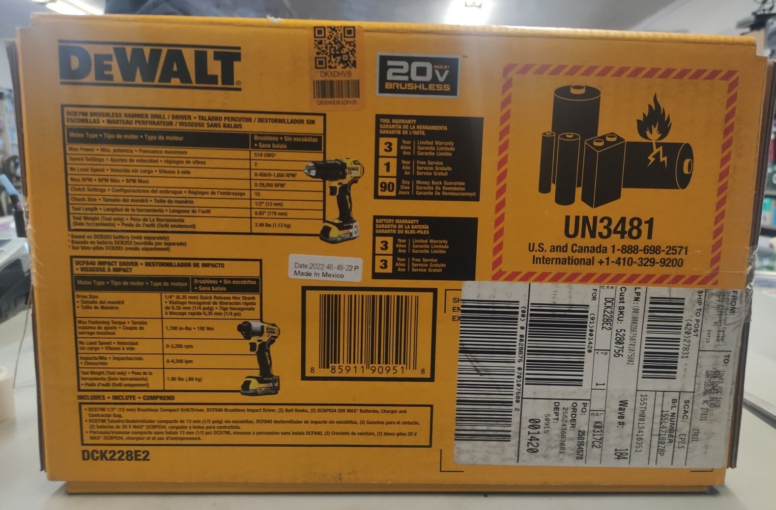 DEWALT 20V MA TOOL HD COMBO KIT DCK228E2 for sale online | eBay