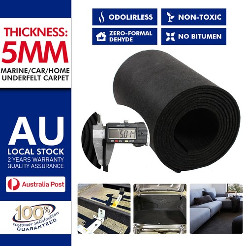 0.3m x 4m Felt Underfelt Carpet Marine Wall Floor Underlay Anti Slip ...
