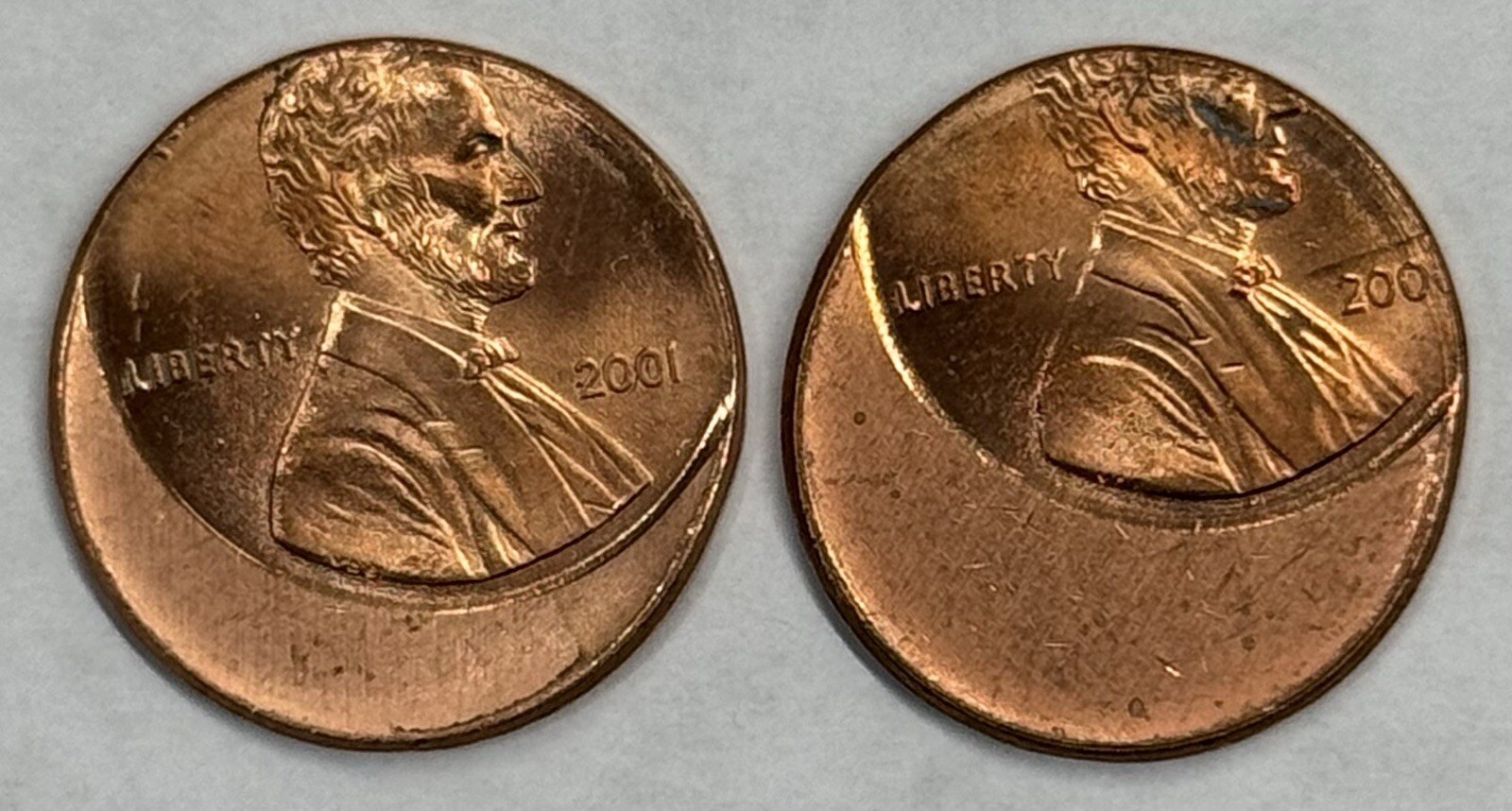 2000 & 2001 Lincoln Memorial Penny Off Center Error Coin Lot Of 2 | eBay