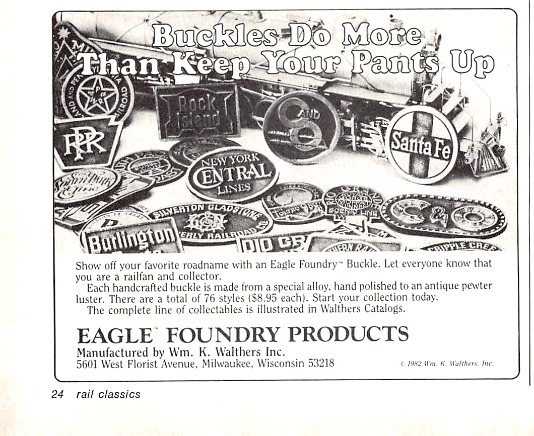 Wm K Walthers Belt Buckles Eagle Foundry Products Milwaukee WI Vtg Mag ...