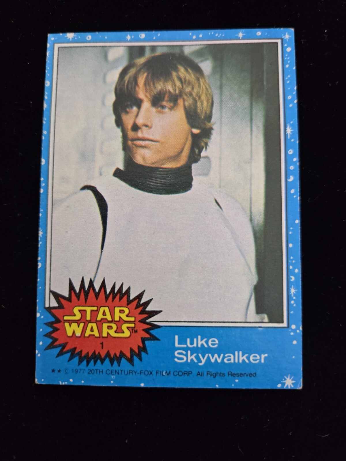 1977 Topps Star Wars Luke Skywalker Card Blue Series #1 | eBay
