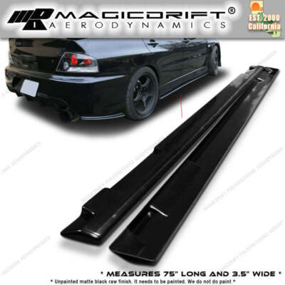 For 01-07 Mitsubishi EVO 7 8 9 Side Skirts Rocker Panel Extensions ...