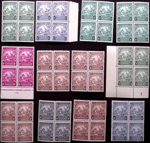 BARBADOS: Selection of Unused Part Sheets/Marginal Blocks - Various ...