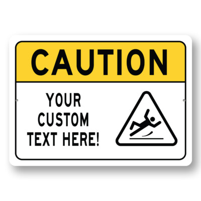 Caution Slippery Metal Sign | eBay