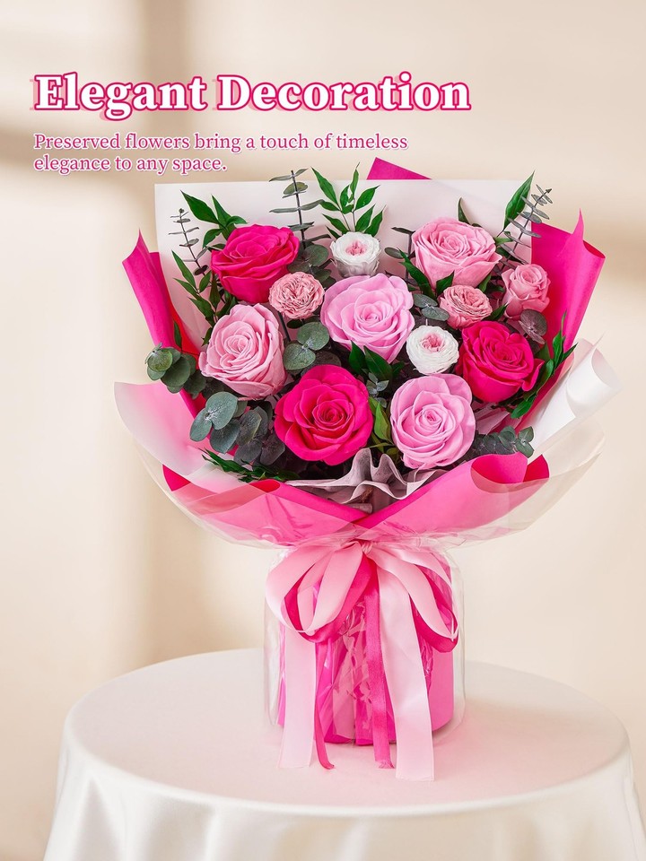 Flowers for Delivery Forever Flowers Preserved Roses Bouquets Purple ...