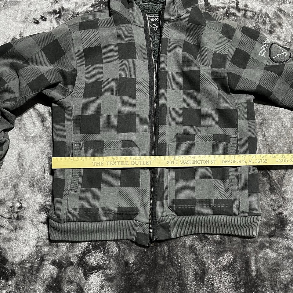 Quicksilver Gray Fleece Lined Hooded Jacket XL Full Zip | eBay