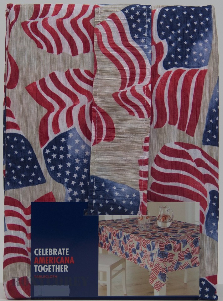 Celebrate Americana Together American Flag Print 60x102 Oblong ...