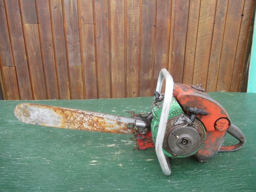 Vintage HOMELITE Model 17 Chainsaw Chain Saw 20" Bar For Parts or to ...
