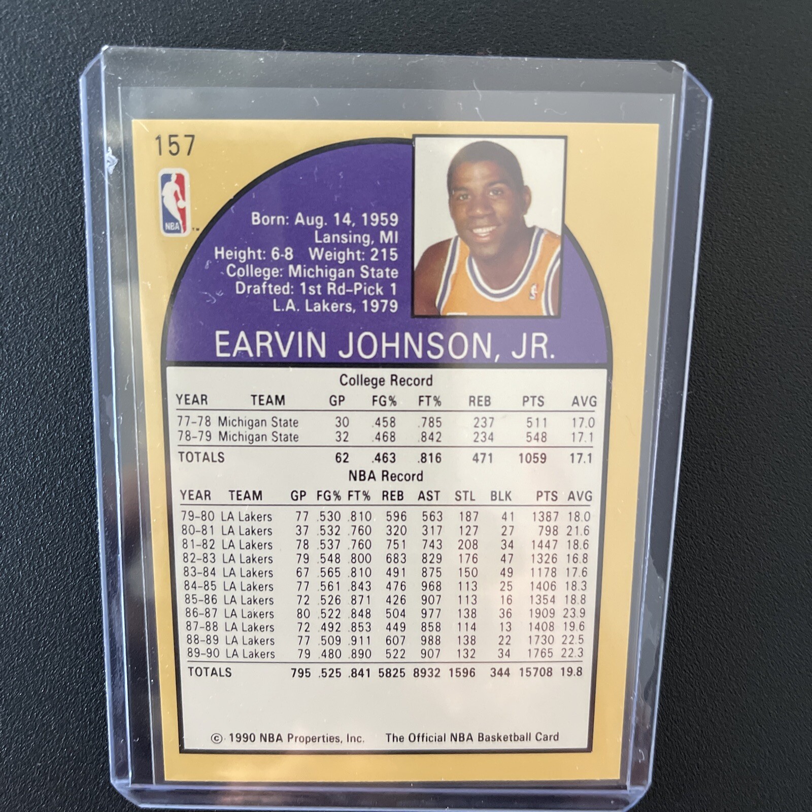 Magic Johnson 1990 MVP NBA Hoops 157 Rare Perfect Condition Grade Ready ...
